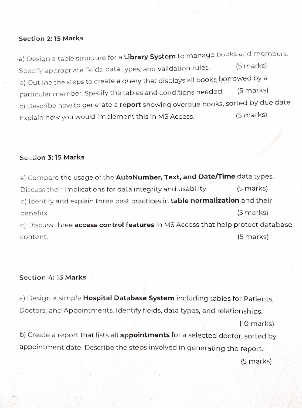 CIT 122: Database Systems - Library & Hospital Database Design and Queries - Studocu