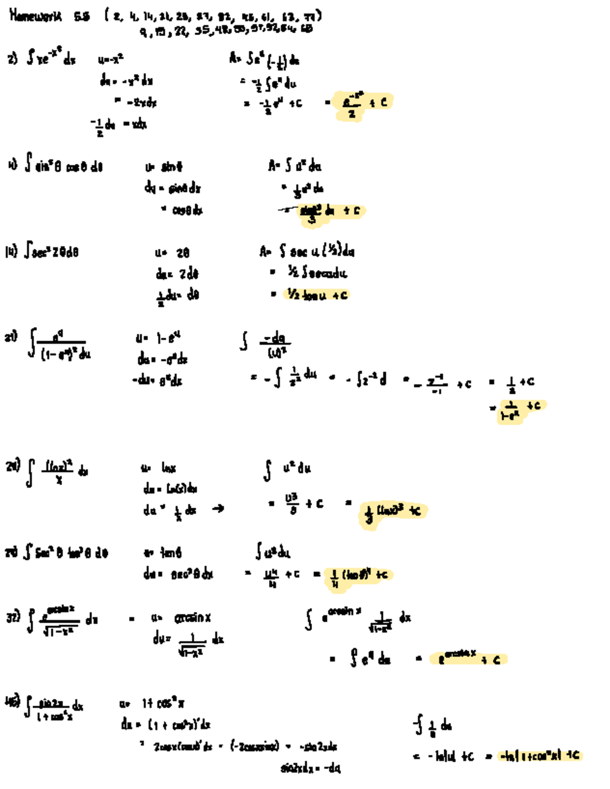 HW 4 - Calculus Homework Solutions and Exercises - Studocu