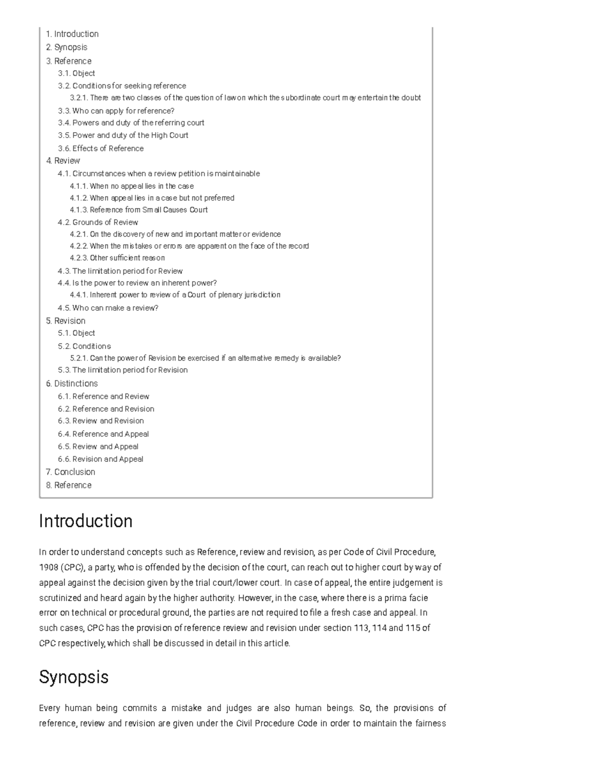 CPC 1908: Understanding Reference, Review, and Revision in Law - Studocu