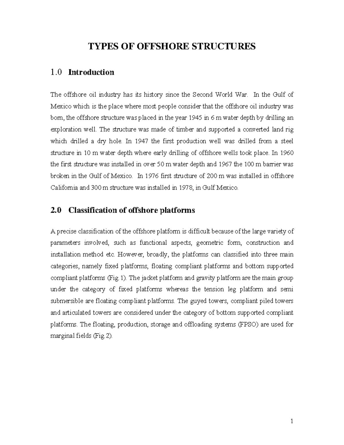 Types of Offshore Structures: A Comprehensive Overview of Platforms ...