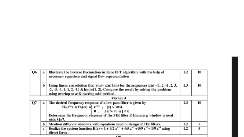 DSP BEC502 Previous Year Papers & New Model Question Paper - Studocu