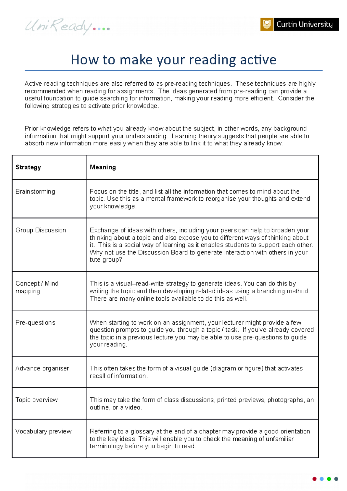 How to make your reading active - How to make your reading active ...