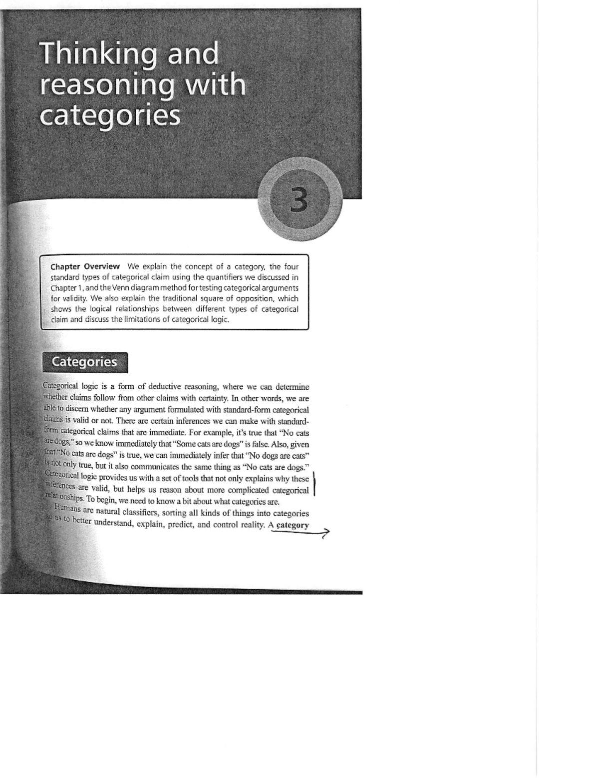 Categorical Logic: Understanding Categories and Claims in Deductive ...