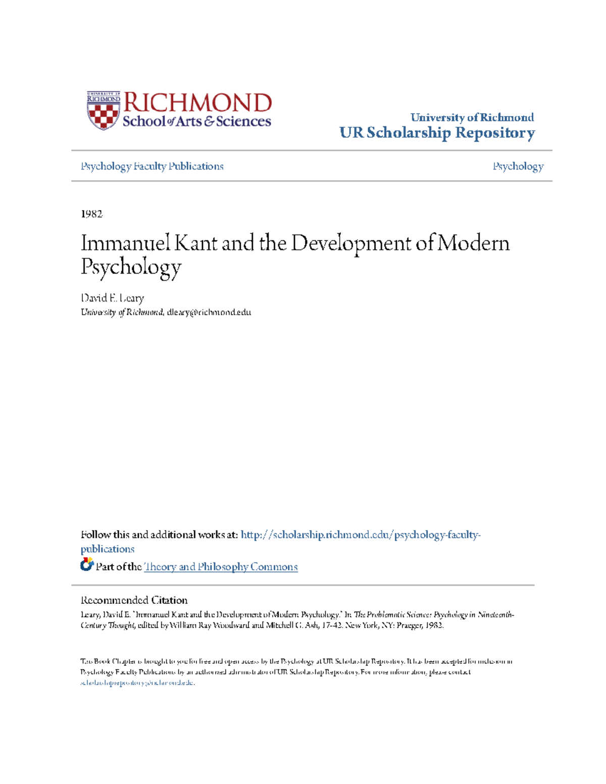 Immanuel Kant's Influence on Modern Psychology: Development & Critique ...