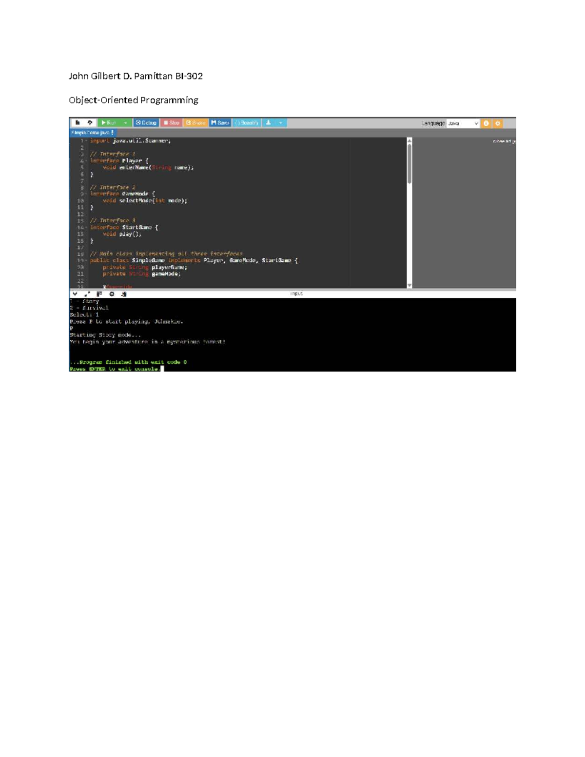 OOP Assignment - Programming Interface 3 Overview - Studocu