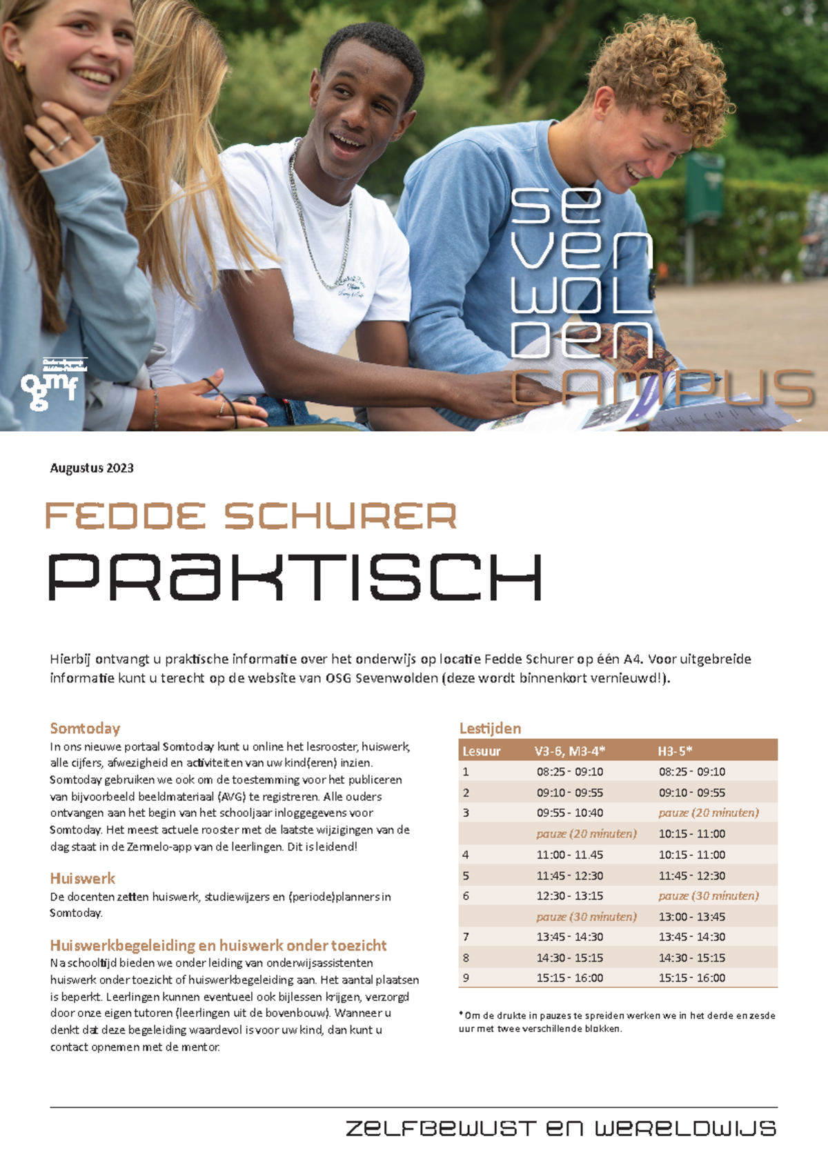 Praktische Informatie Fedde Schurer Campus 2023-2024 - Studeersnel