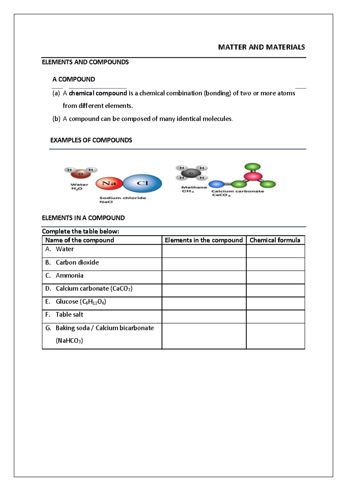 NS Grade 9 Term 2 2023 - Matter, Compounds, and Chemical Reactions ...