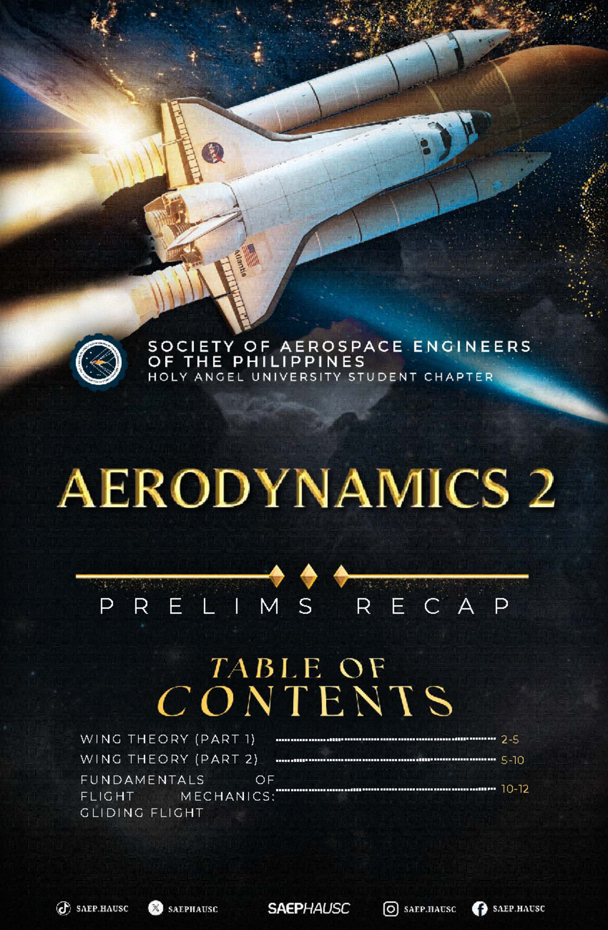 3.0 Aerody 2 Prelims Recap: Wing Theory & Flight Mechanics - Studocu