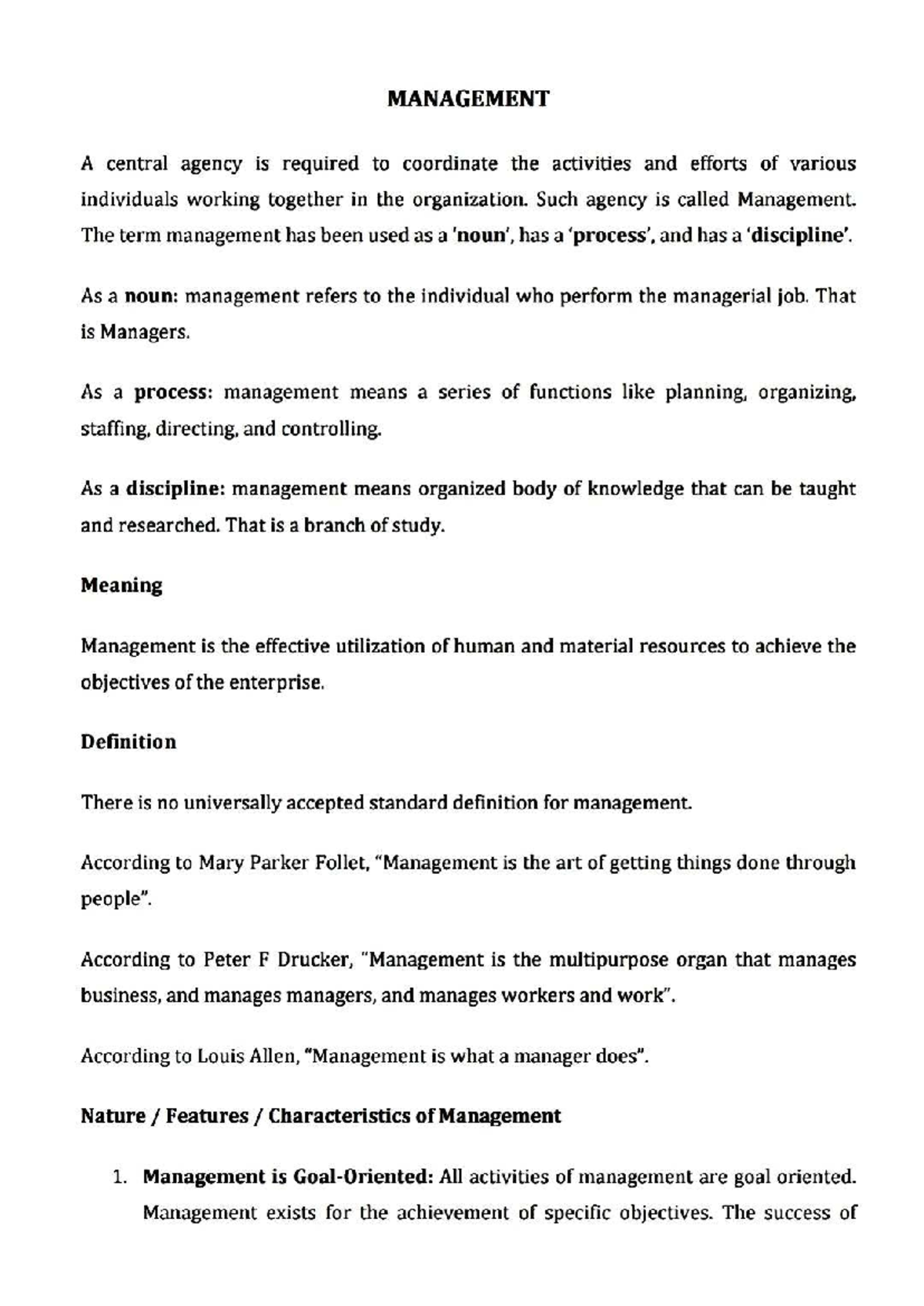 MANAGEMENT 101: Key Concepts and Principles Explained - Studocu