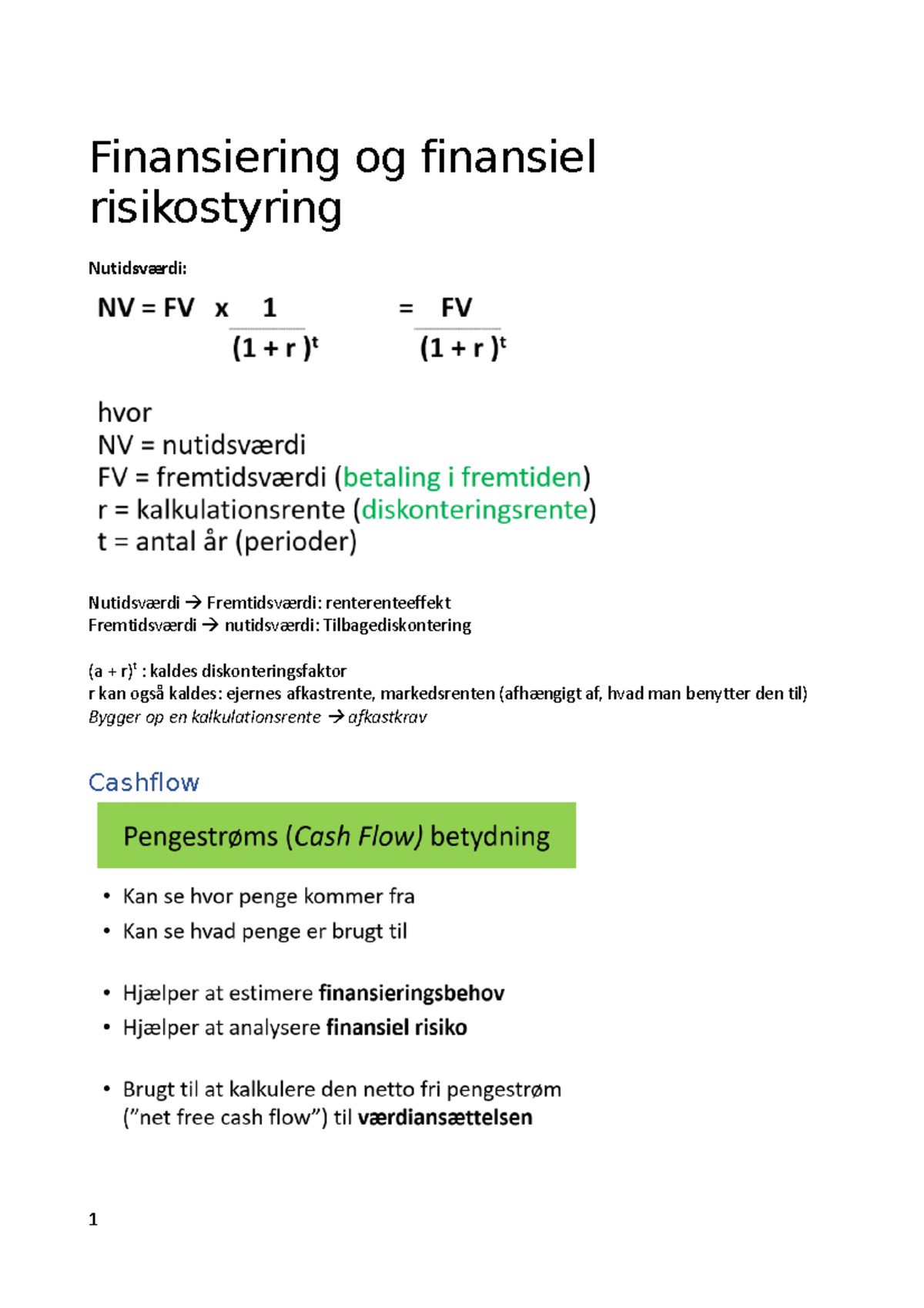Finansiering og finansiel risikostyring - Finansiering og finansiel ...