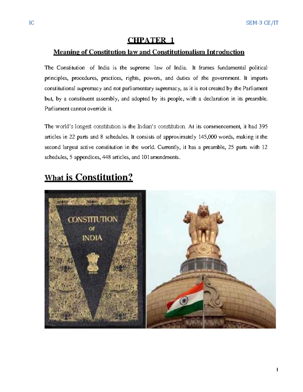 IC ALL Chapters Notes - indian constitution - IC SEM-3 CE/IT CHPATER ...