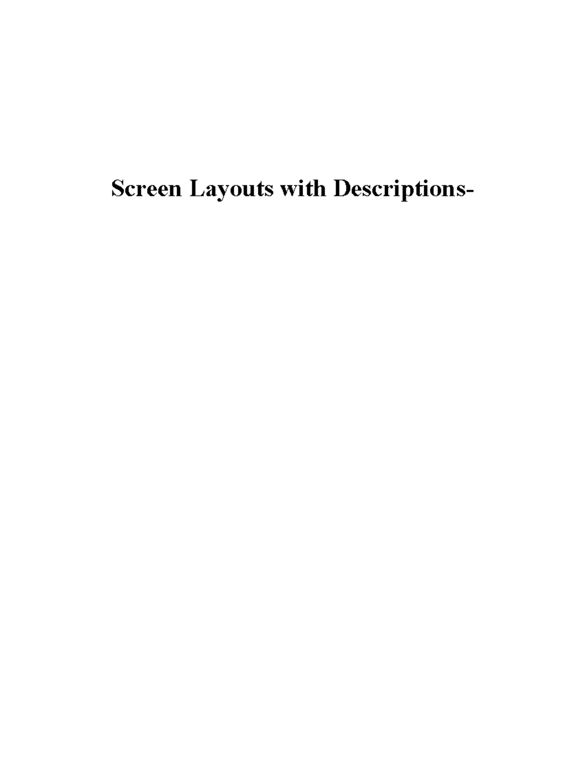 Screen Layouts with Descriptions for Online Recruitment System - Studocu