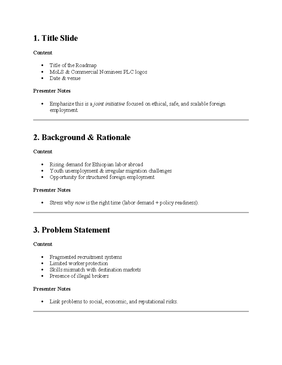 1212 - Roadmap for Ethical Foreign Employment Initiatives - Studocu