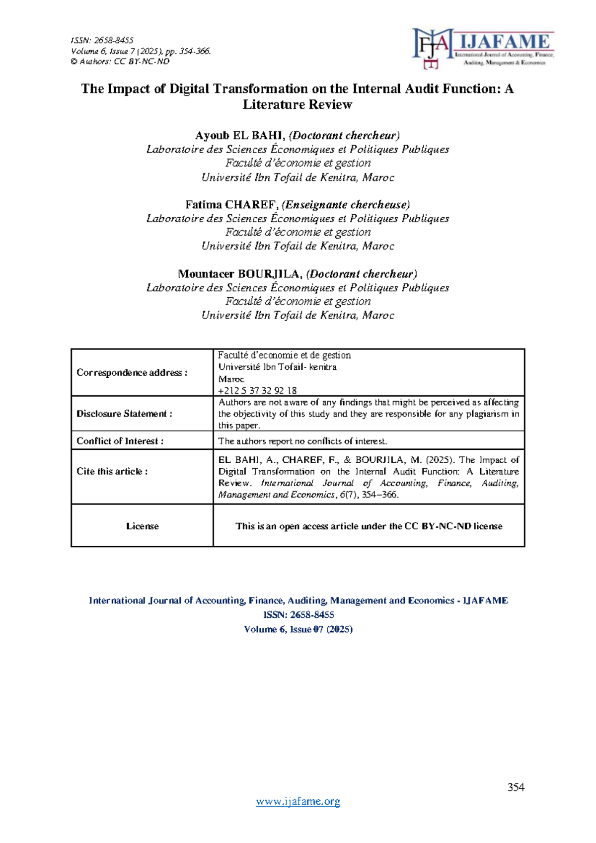 The Impact of Digital Transformation on Internal Audit Function: A ...