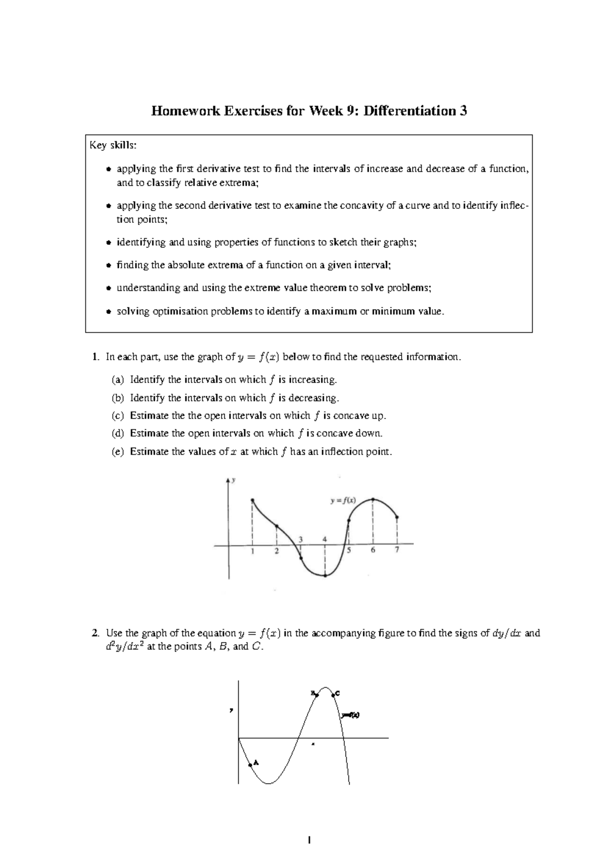 Homework Exercises for Week 9: Differentiation - Math 199 - Studocu