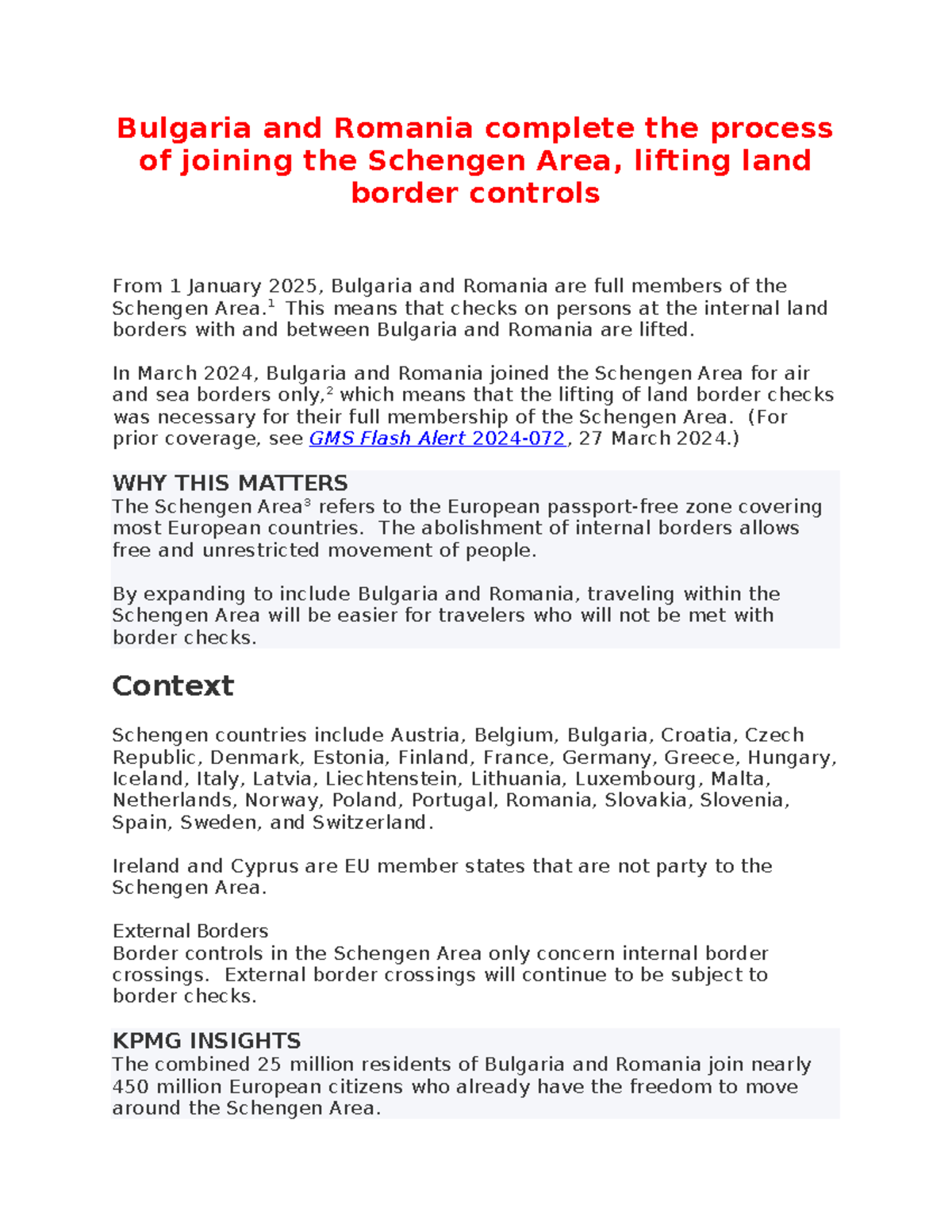 Bulgaria and Romania complete the process of joining the Schengen Area ...