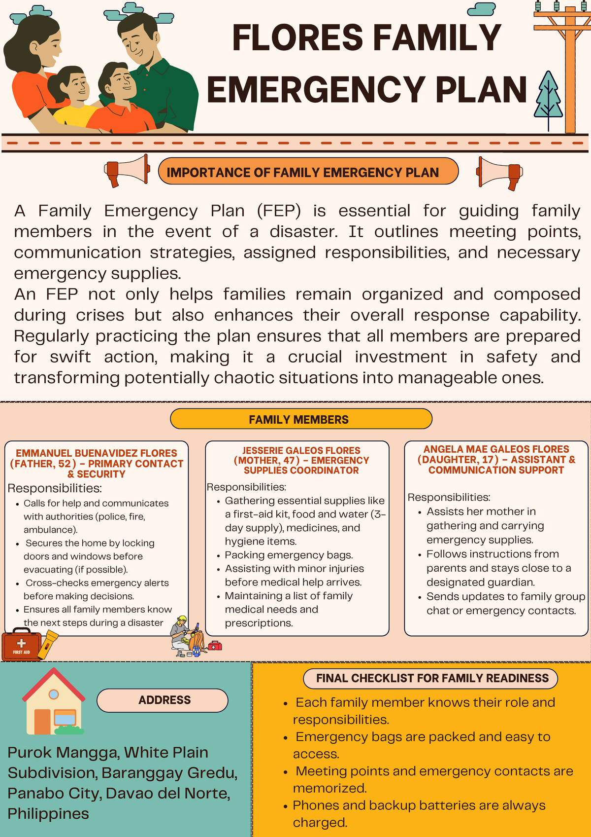 DRR Performance Task 2: Family Emergency Preparedness Checklist - Studocu