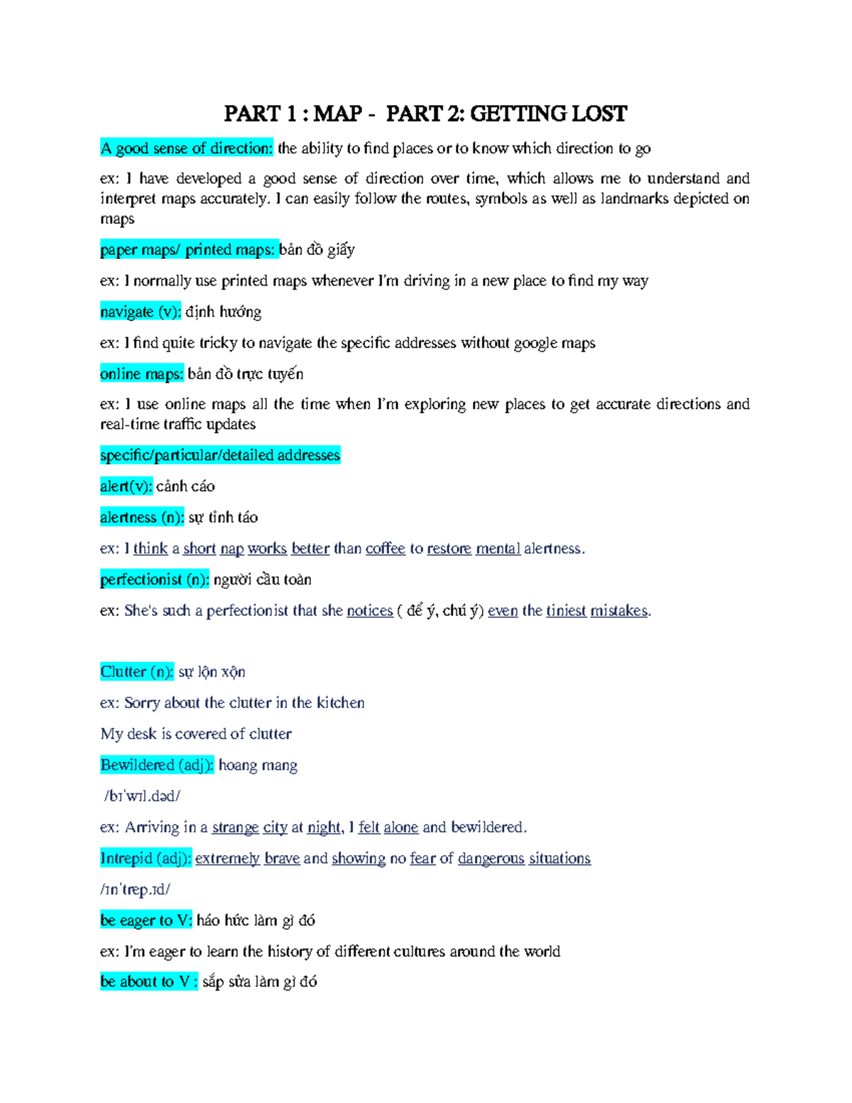 IELTS Speaking: Maps and Navigation Insights - Studocu