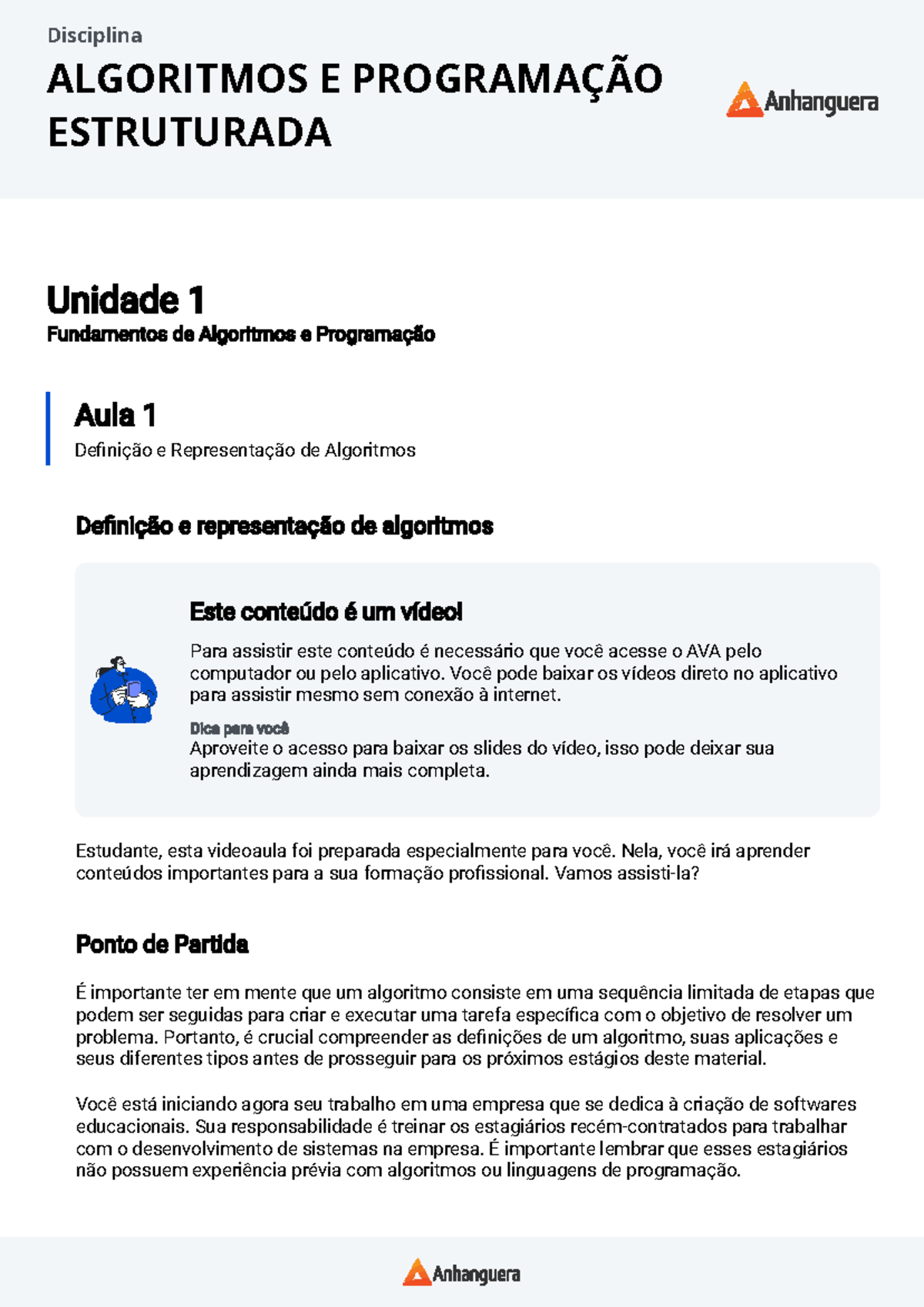 Algoritmos E Programação Estruturada - ALGORITMOS E PROGRAMAÇÃO ...