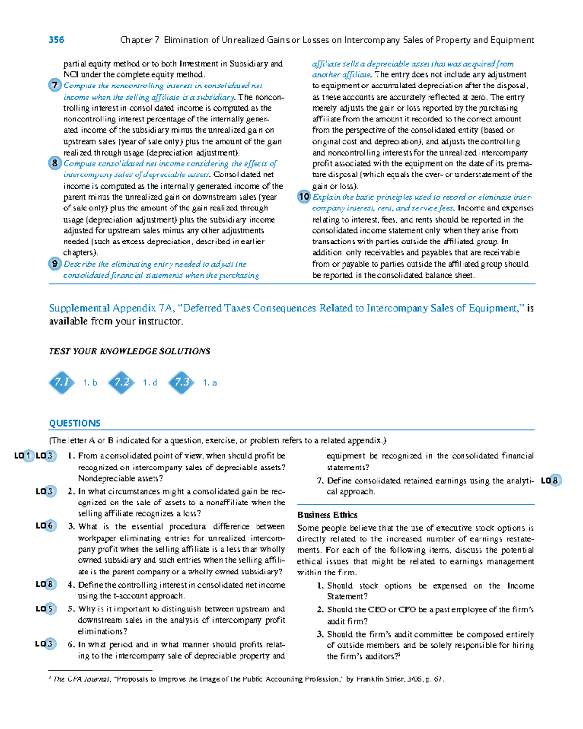 7spl - ACC ACF 2400 Final Solutions for Chapter 7 on Intercompany Sales ...