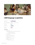 A Level English Language: Child Language Acquisition Notes - Studocu