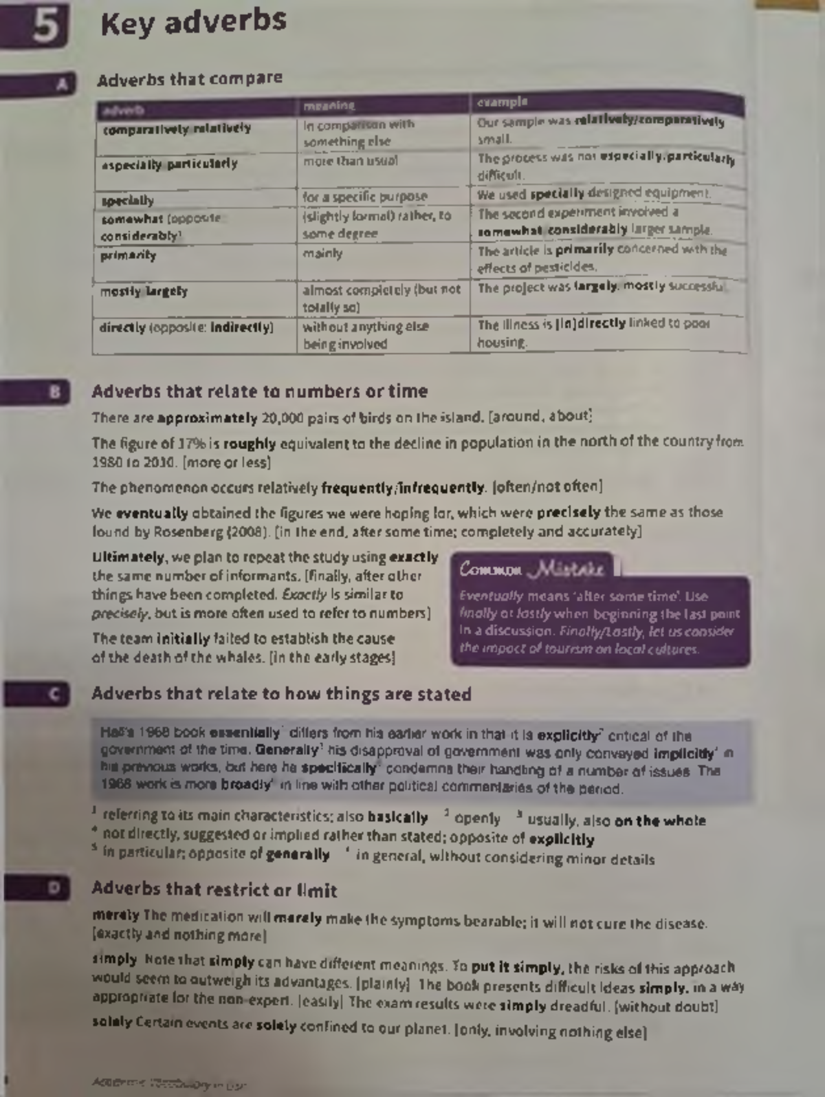Adverbs Overview: Key Types and Examples for AWA 3 - Studocu