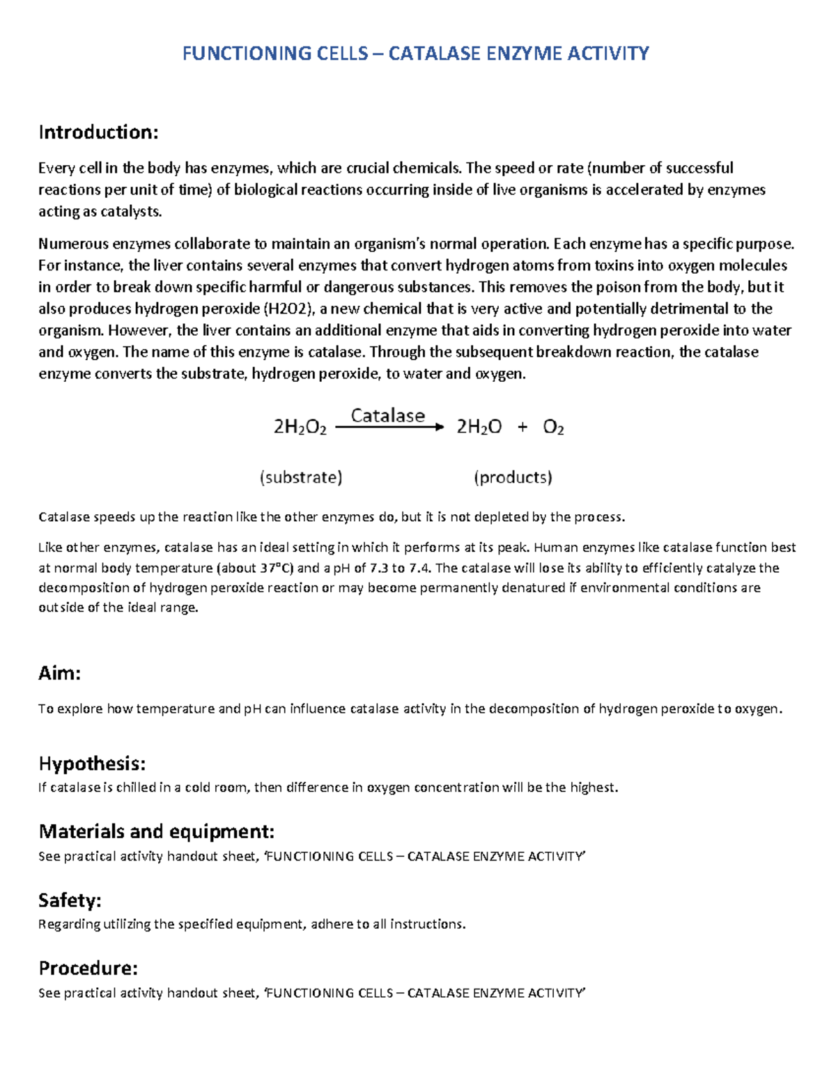 Biology Practical 1 - I don't have additional information to give ...