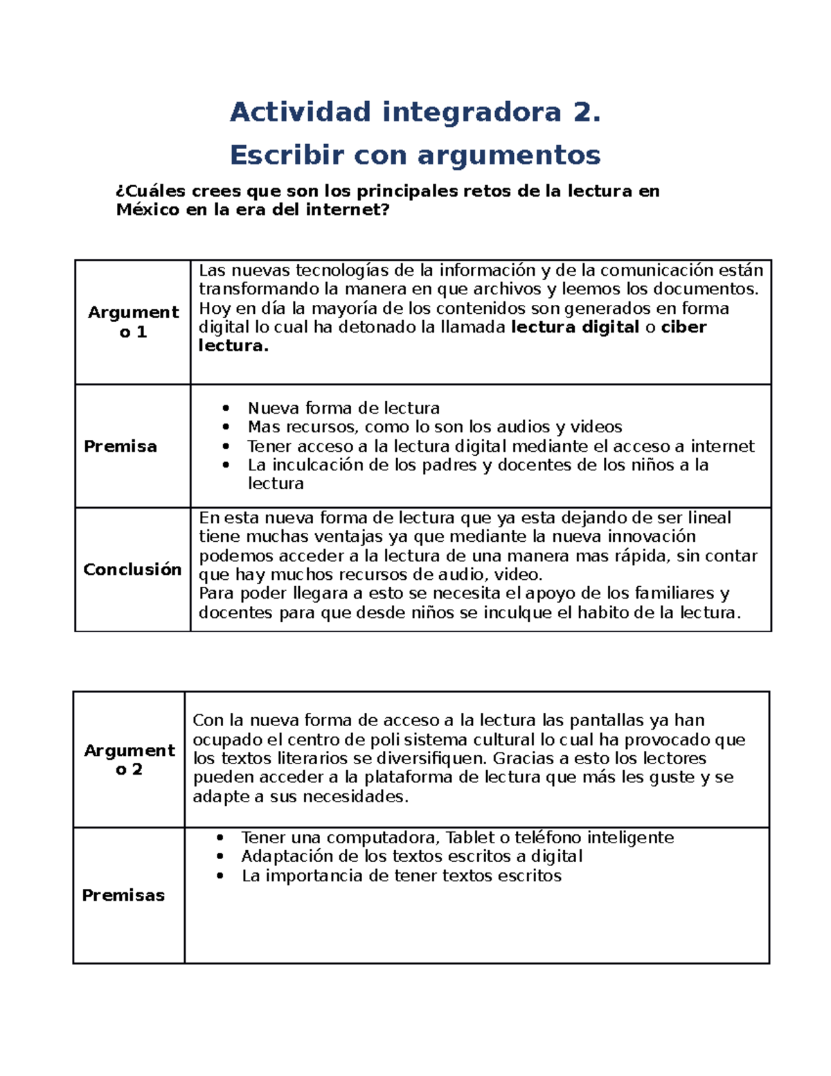 Módulo 5 - Actividad Integradora 2: Retos de la Lectura en México - Studocu