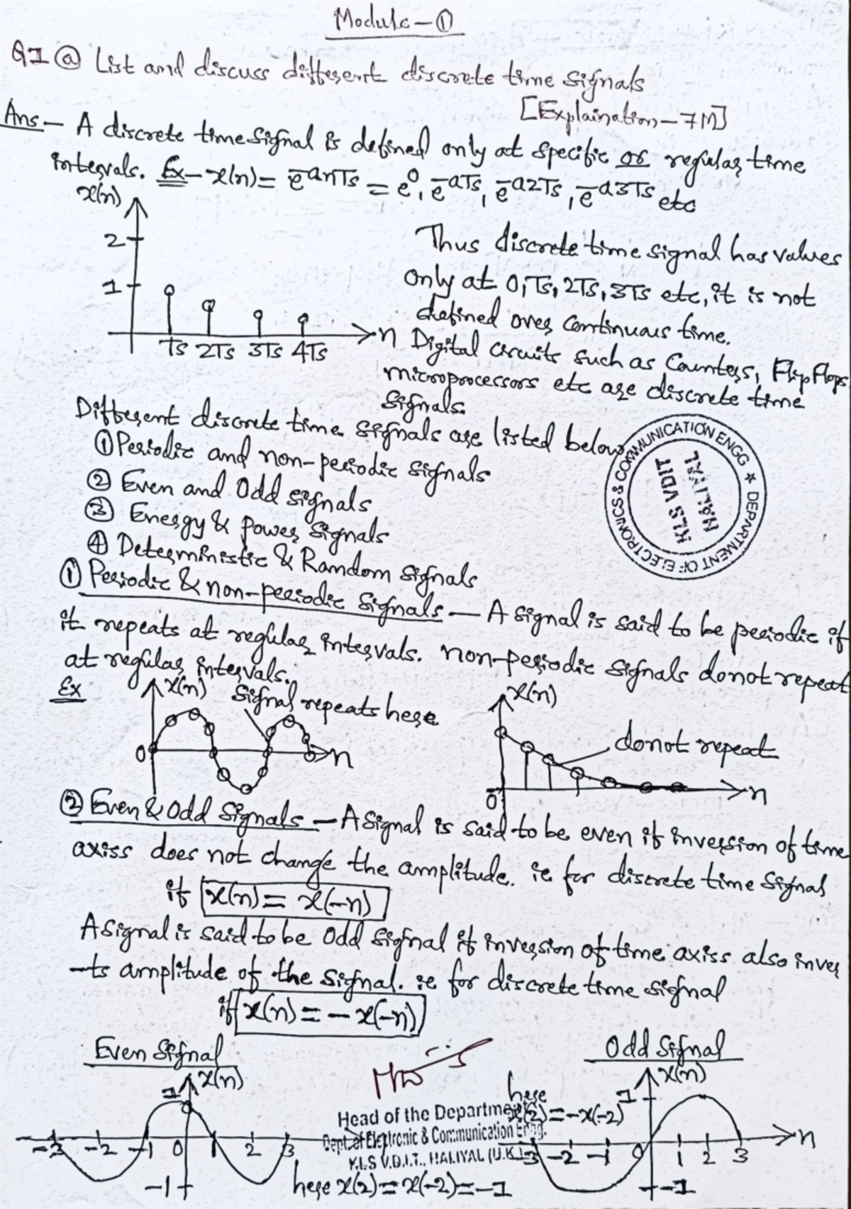 BEC502 DSP - Discrete Time Signals and System Analysis - Studocu