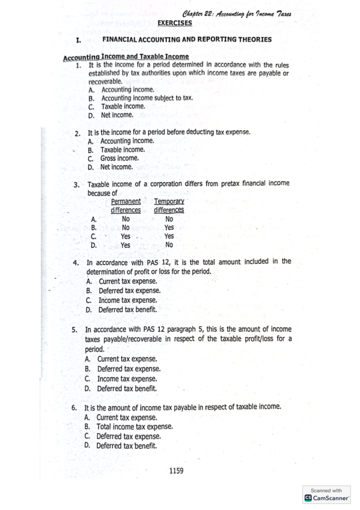 Chapter 22: Income Taxes - Accounting Income vs. Taxable Income ...