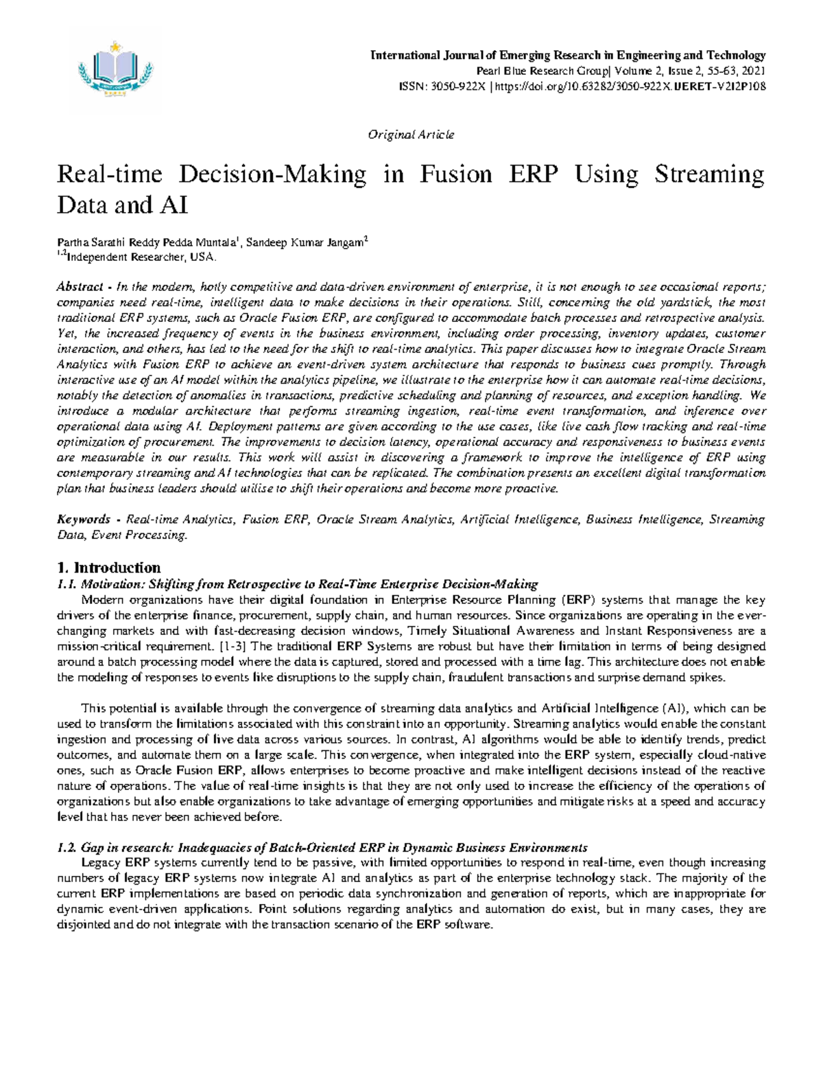 Integrating Oracle Stream Analytics with Fusion ERP for Intelligent ...