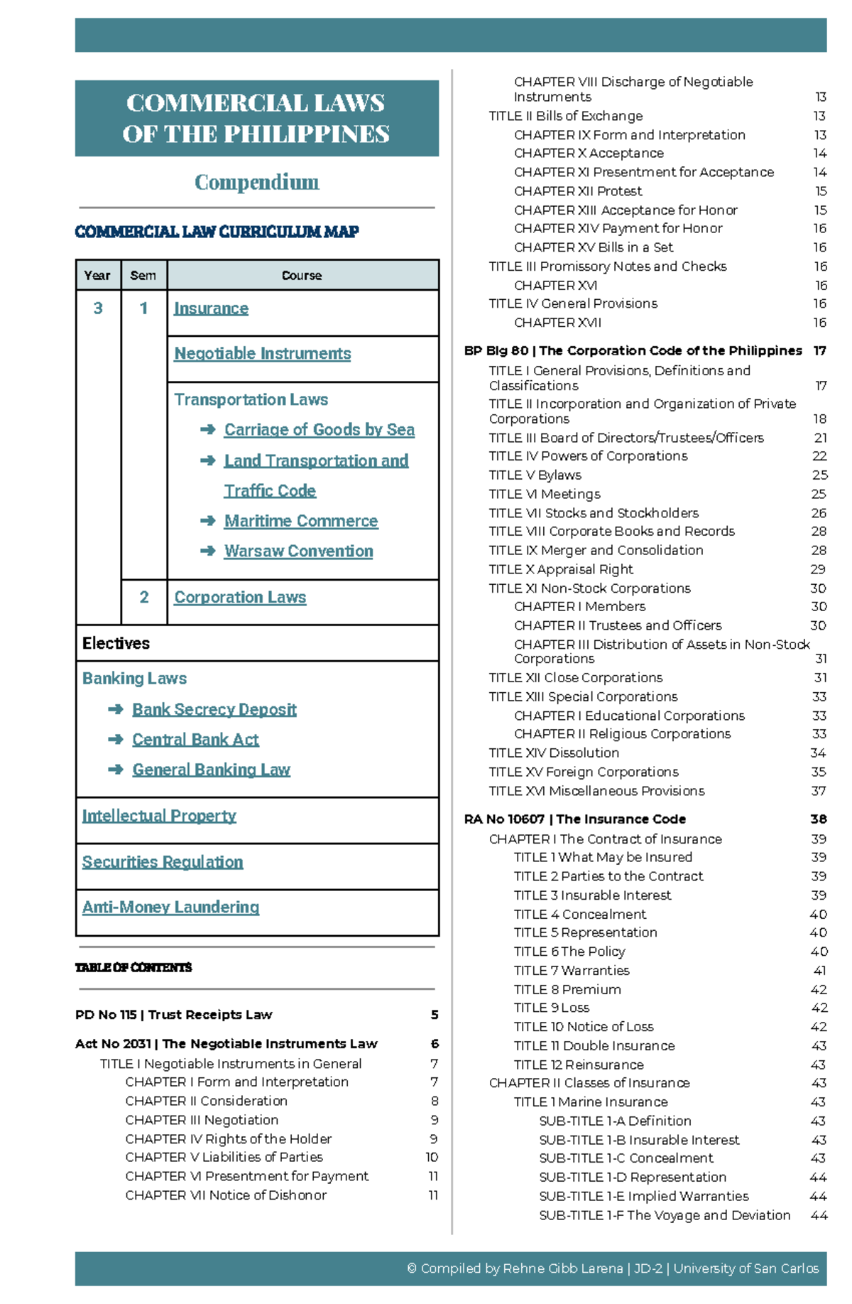 Commercial Laws: Negotiable Instruments, Corporations, and Insurance ...