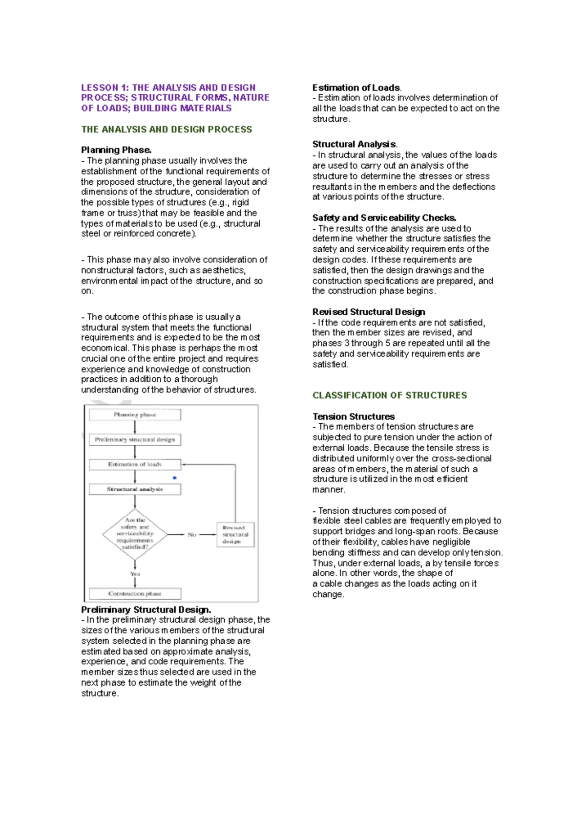 Important Tables for Structural Analysis (CE 301) - Studocu