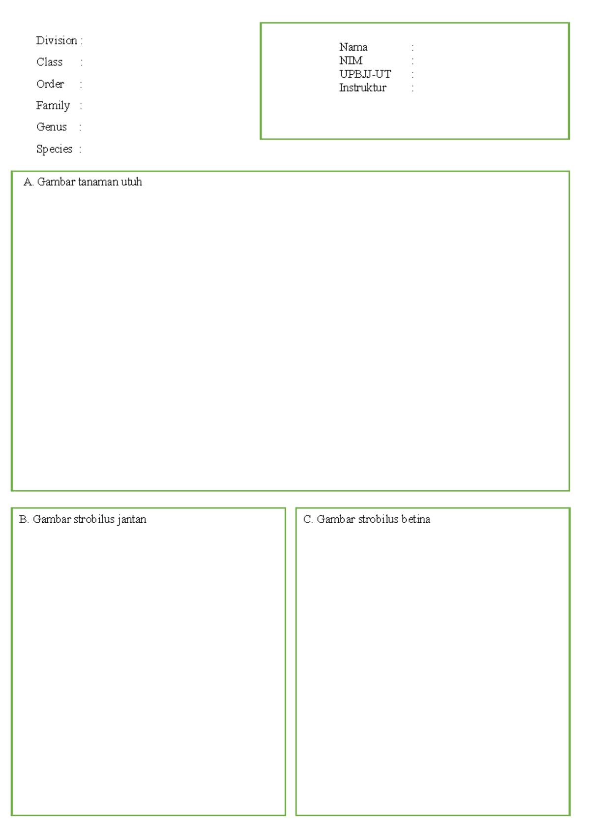 Format kertas laporan gymonospermae - Journal Making : Step by Step ...