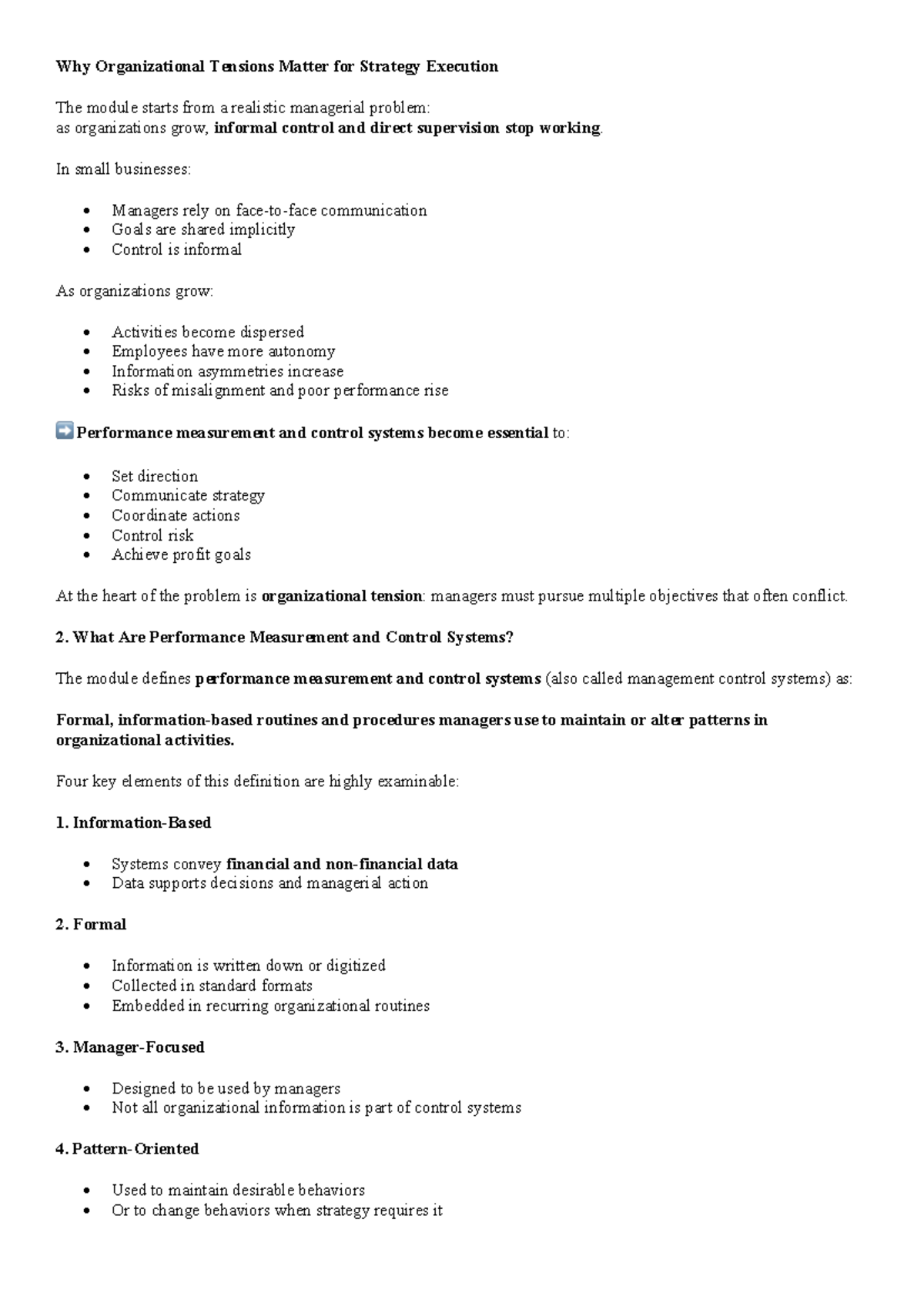 Organizational Tensions and Performance Measurement Systems: Insights ...