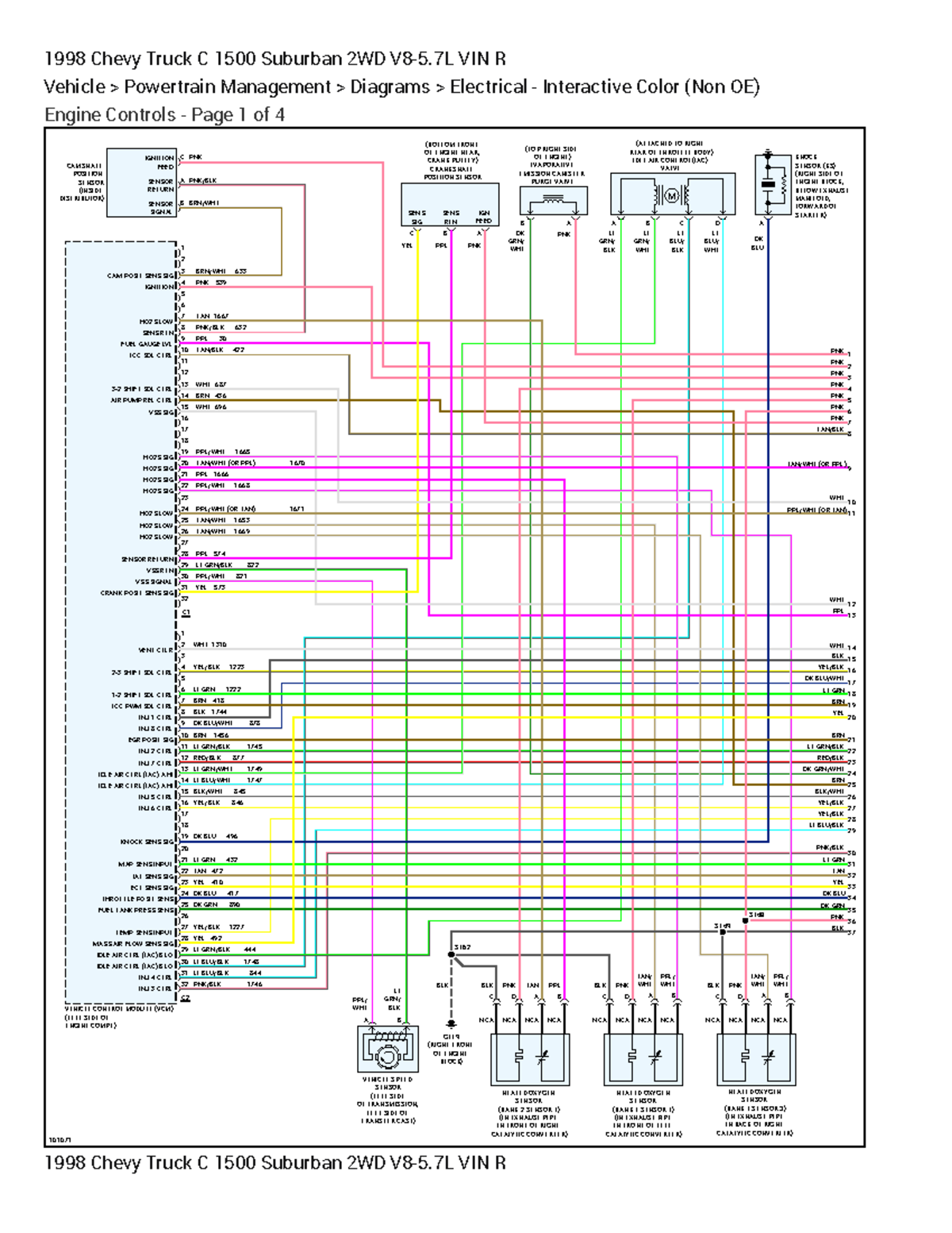 Diagrama PCM para Chevrolet Silverado 1998 - Esquemas Eléctricos - Studocu