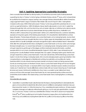 Sport - Level 3 - Further Education College - Studocu