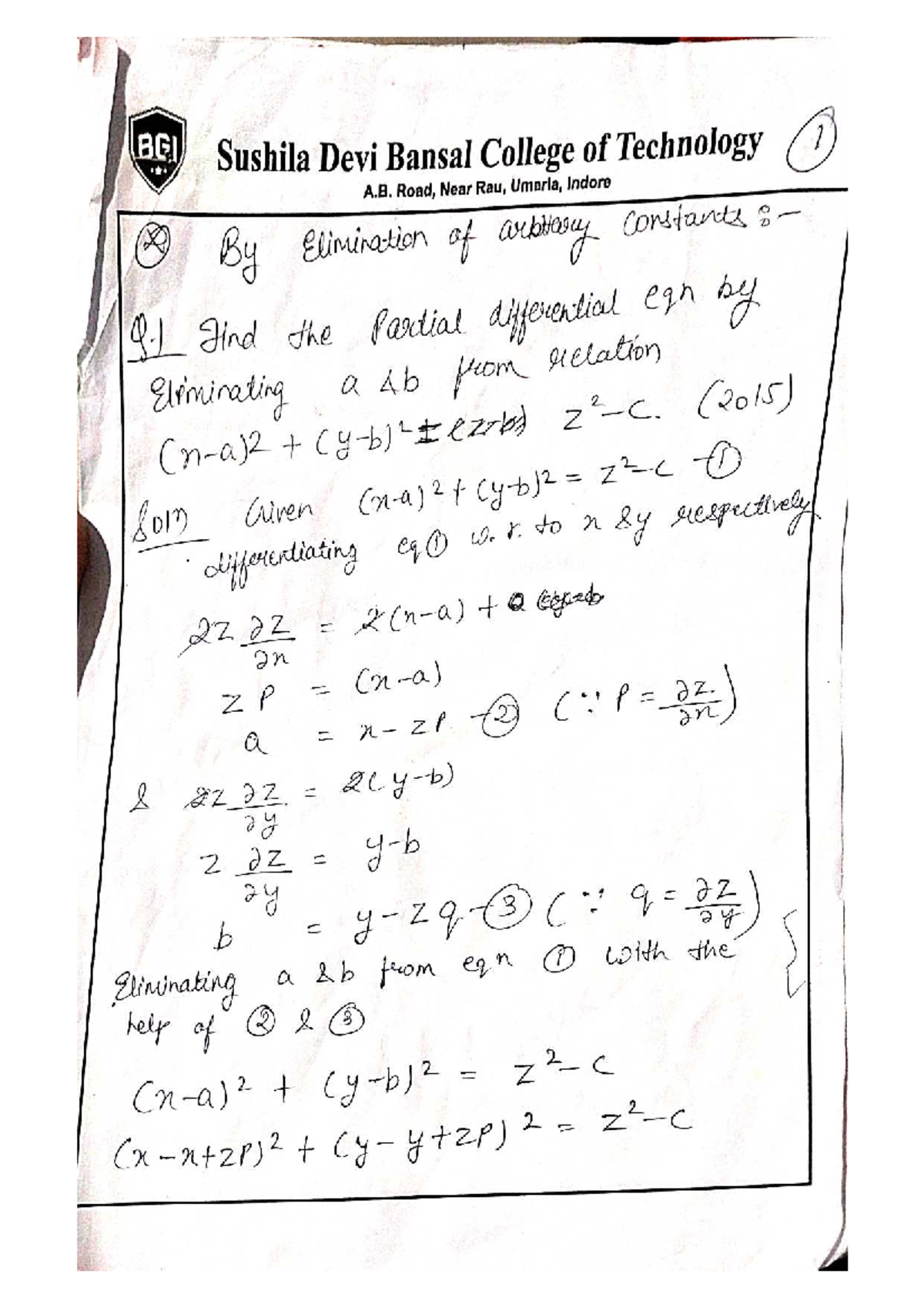 BT 202 Mathematics-2 Unit 3 Study Notes for BTech Students - Studocu