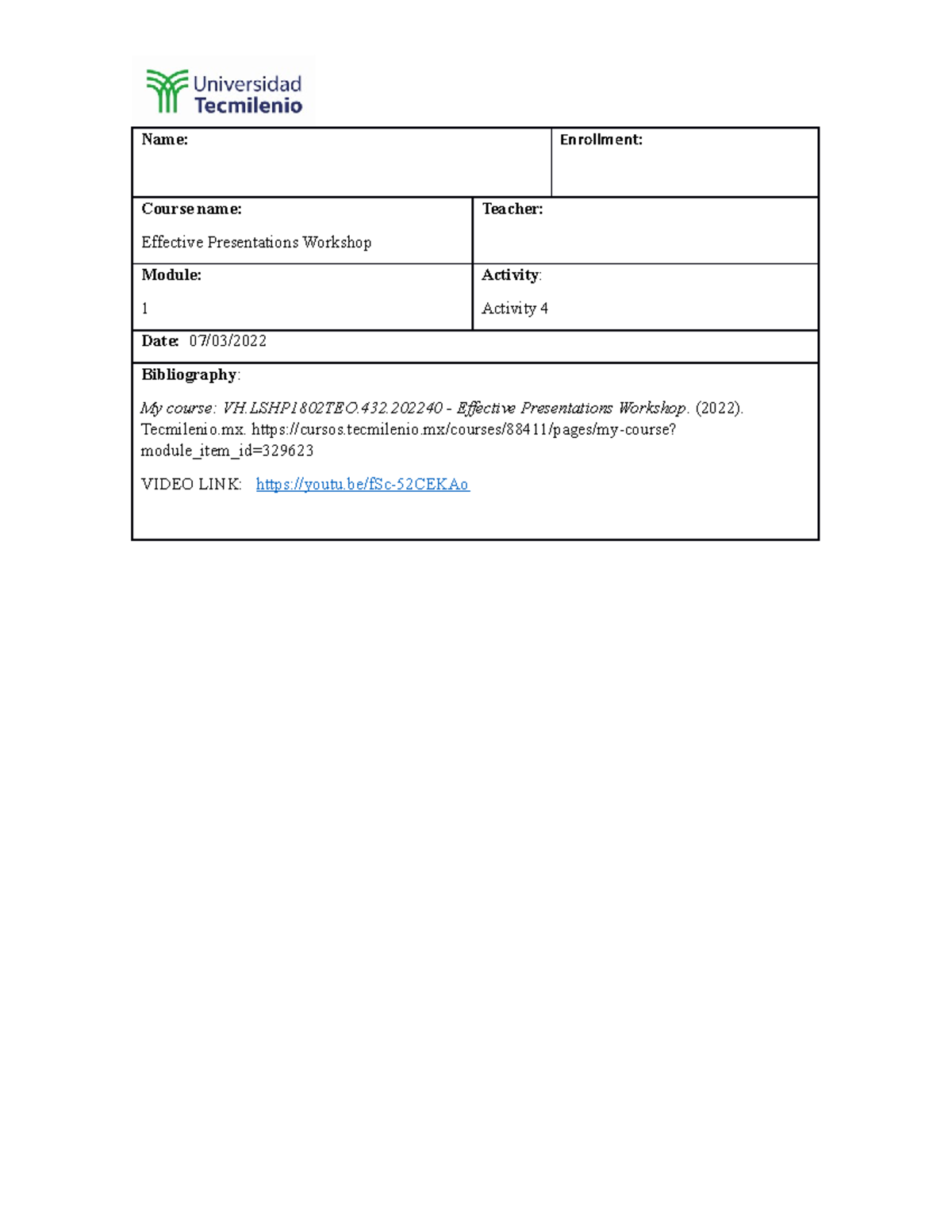 Activity 4: Analyzing Key Elements of Effective Presentations VH ...