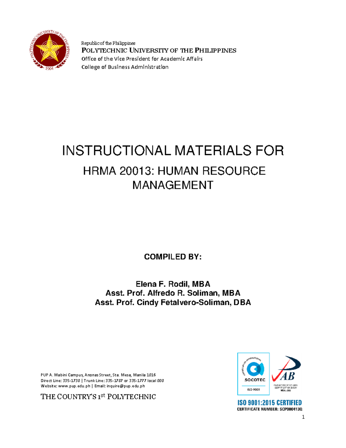 HRMA 20013: Comprehensive HRM Instructional Materials and Insights ...