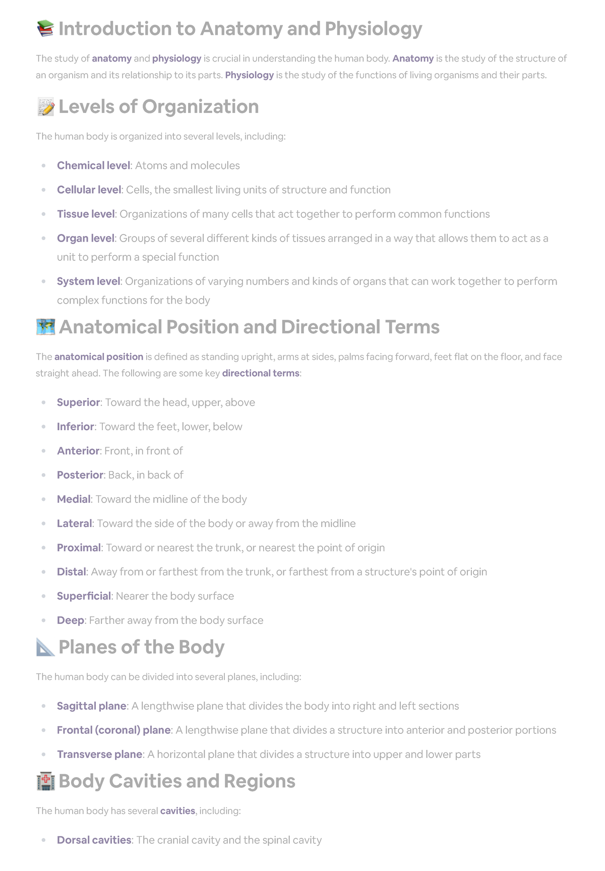 Anatomy and Physiology 1 - Introduction to the Structure and Function ...