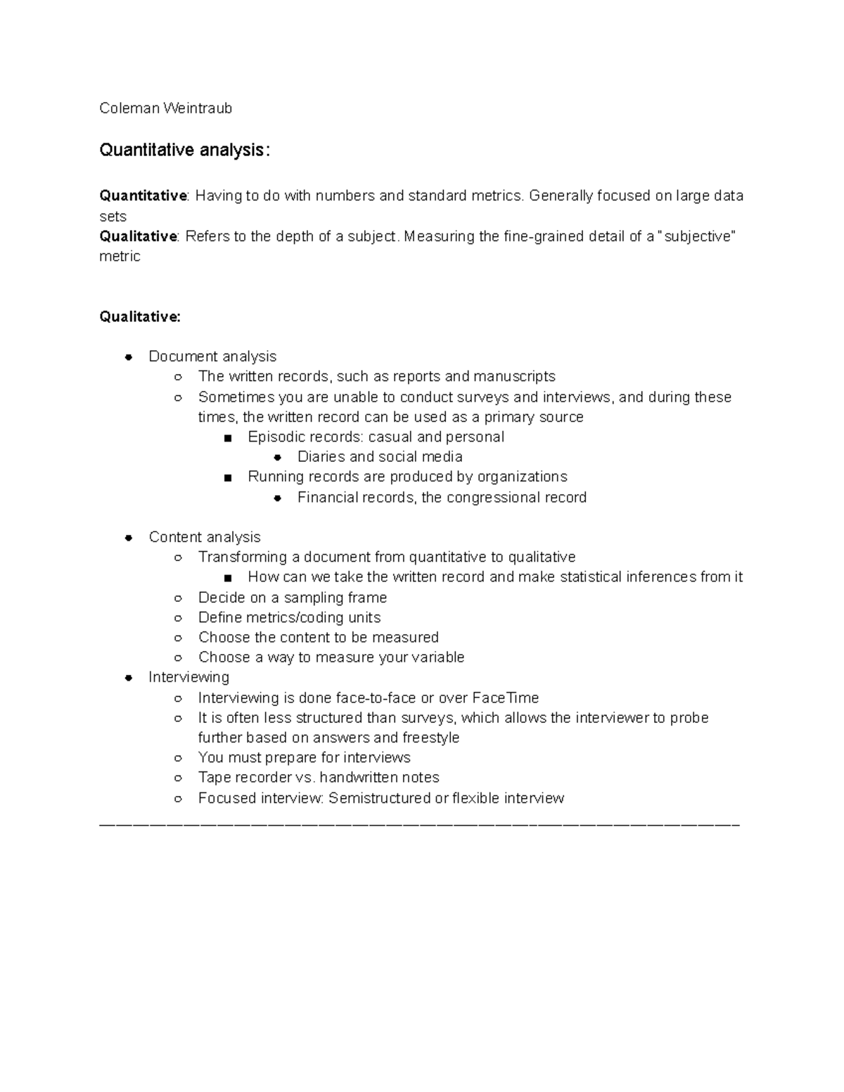 Quantitative Analysis Notes (Course Code: QAN 101) - Methods ...