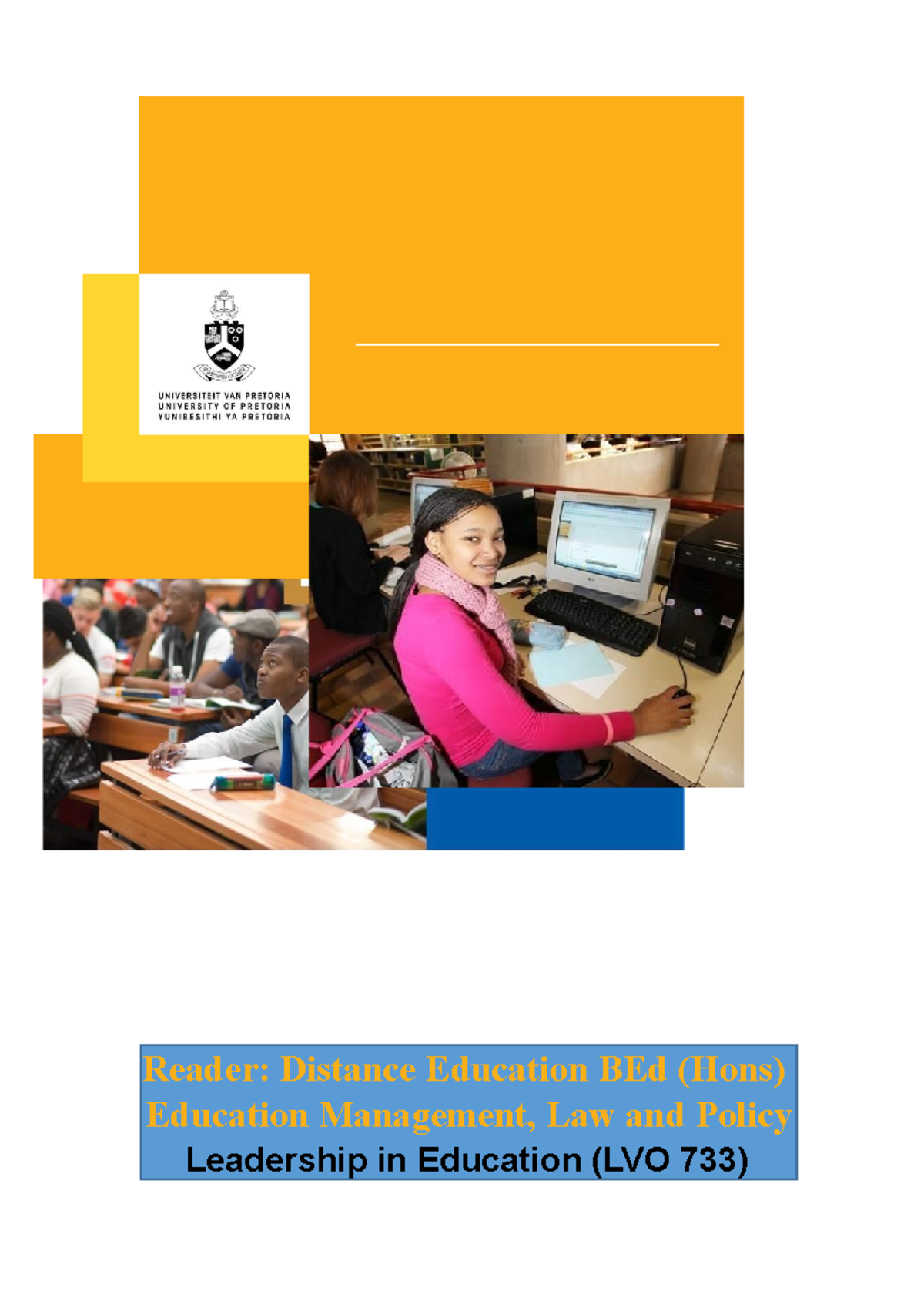 Amended Learning Guide FOR 2022 LVO 733 (18) (2) - Reader: Distance ...