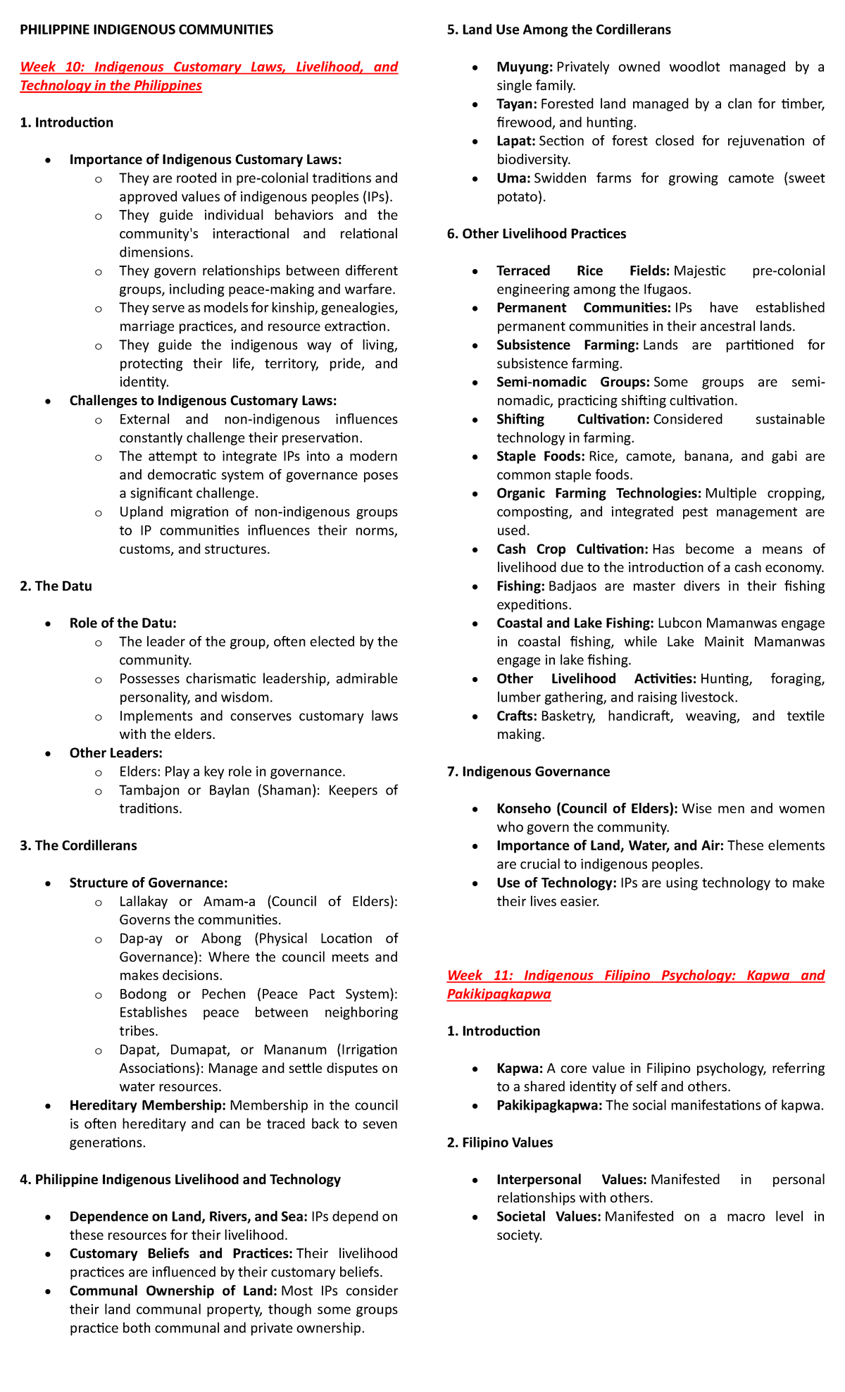 PIC 10: Indigenous Customary Laws, Livelihood, and Governance in the ...