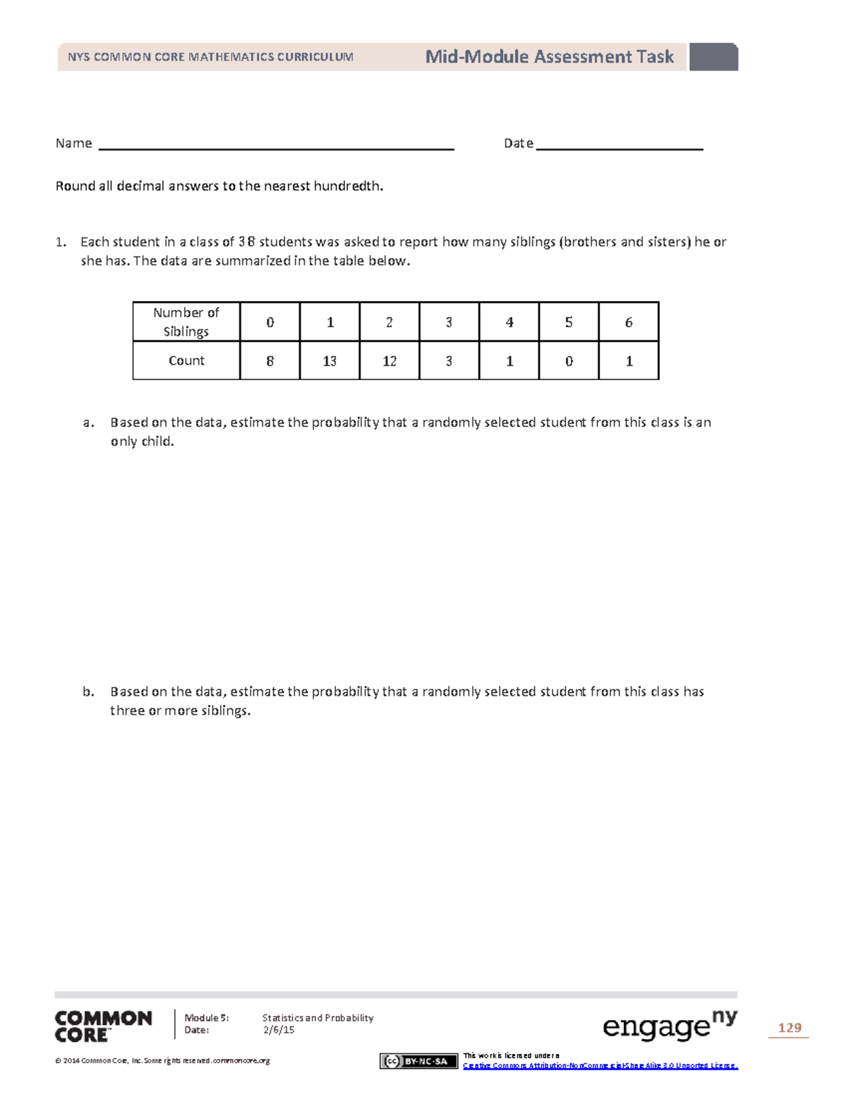 Math g7 m5 mid module assessment - Module 5: Statistics and Probability ...