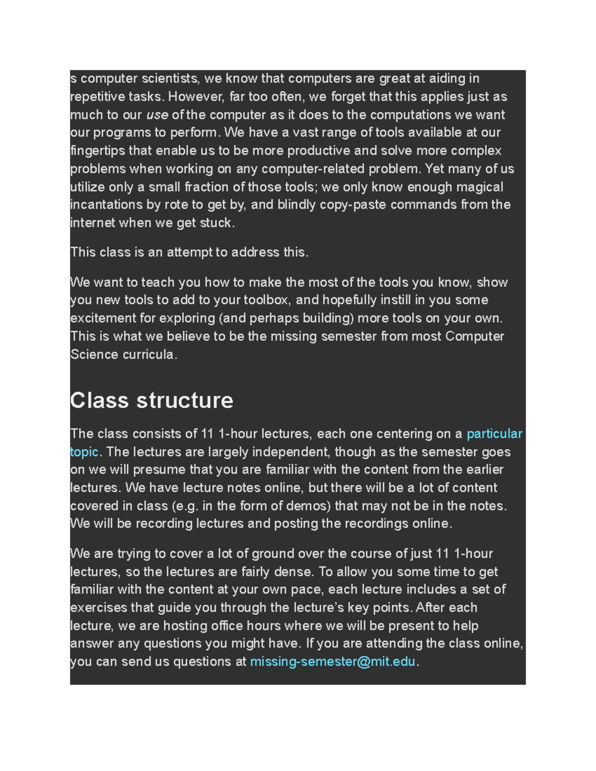 CC Notes 2 - s computer scientists, we know that computers are great at ...