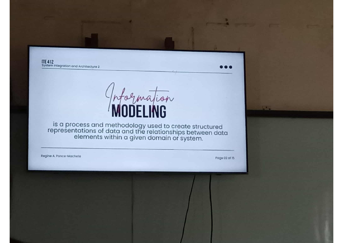 ITE 412 Information Modeling: Key Concepts and Importance - Studocu