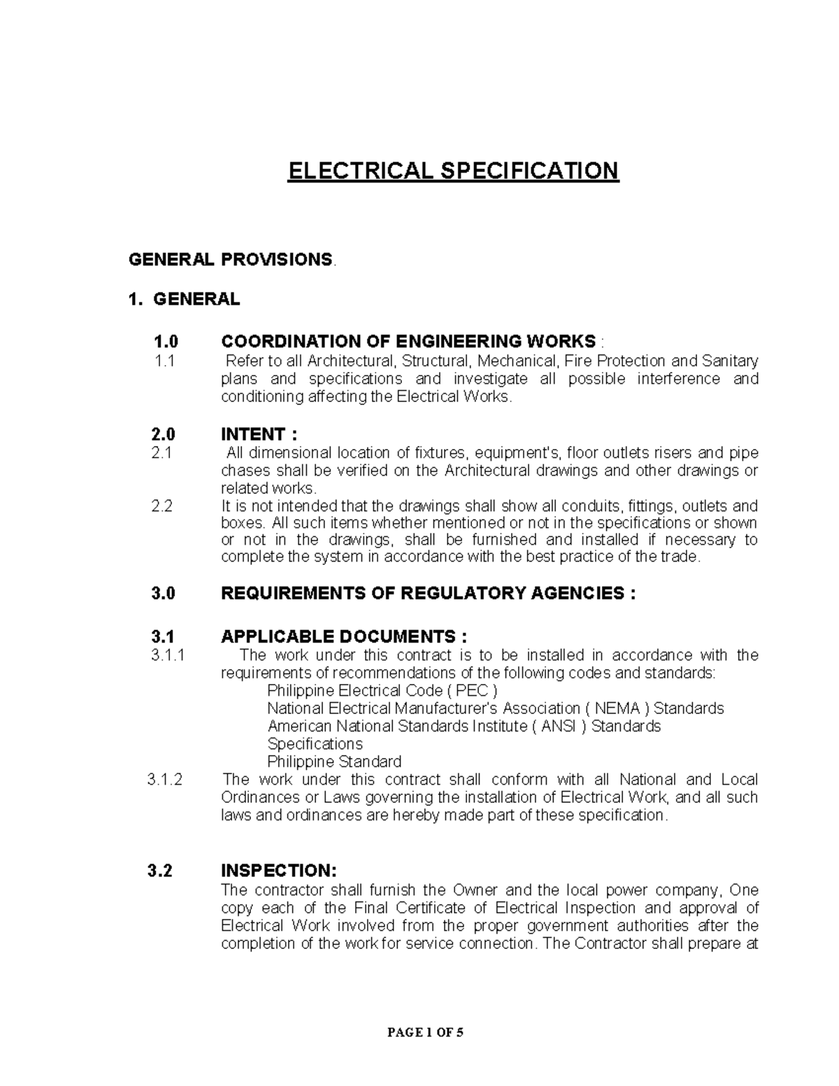 517242371 Electrical Specifications rd - ELECTRICAL SPECIFICATION ...