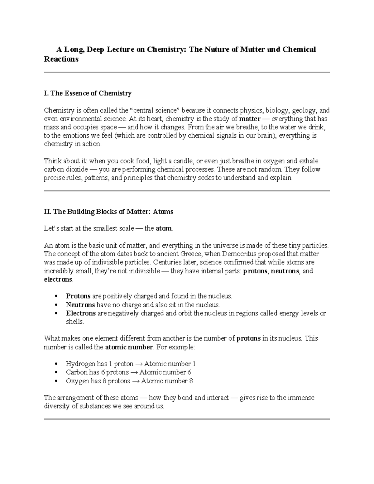 Chemistry 101: The Nature of Matter & Chemical Reactions Lecture - Studocu