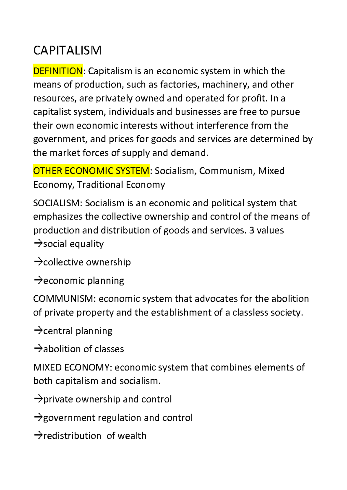 Capitalism IR - CAPITALISM DEFINITION: Capitalism is an economic system ...